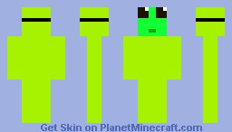 Dude in green-ish clothes wearing cute frog mask! Minecraft Skin