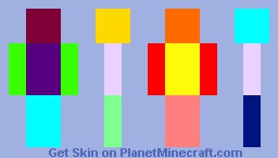 multicolour Minecraft Skin