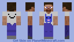 Blue cat man Minecraft Skin
