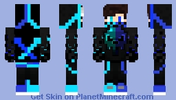 Mixed blue skin Minecraft Skin