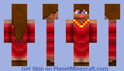 girl in red dress Minecraft Skin