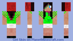 Lime green girl Minecraft Skin
