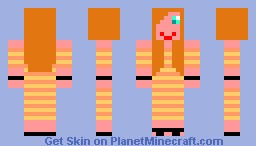 girl in summer stripe dress Minecraft Skin
