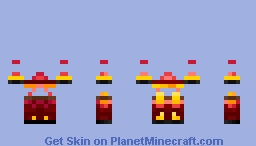 dungeons style gold armor with ruby trim Minecraft Skin