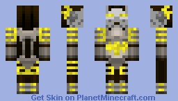 Gold powered guardian Minecraft Skin