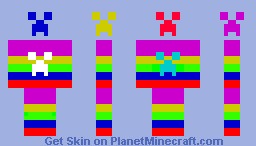 colorfull creeper Minecraft Skin