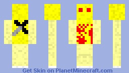 demon knight with sword and blood Minecraft Skin