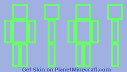green outline guy Minecraft Skin