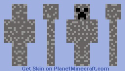 gray creeper Minecraft Skin