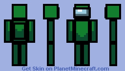 Green Among Us Crewmate Minecraft Skin
