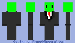 suit green man Minecraft Skin