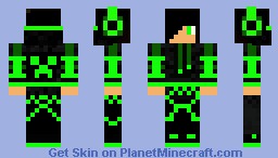 Black and green Minecraft Skin