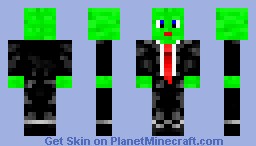 Green man in suit Minecraft Skin