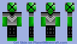 Green X-cube Minecraft Skin