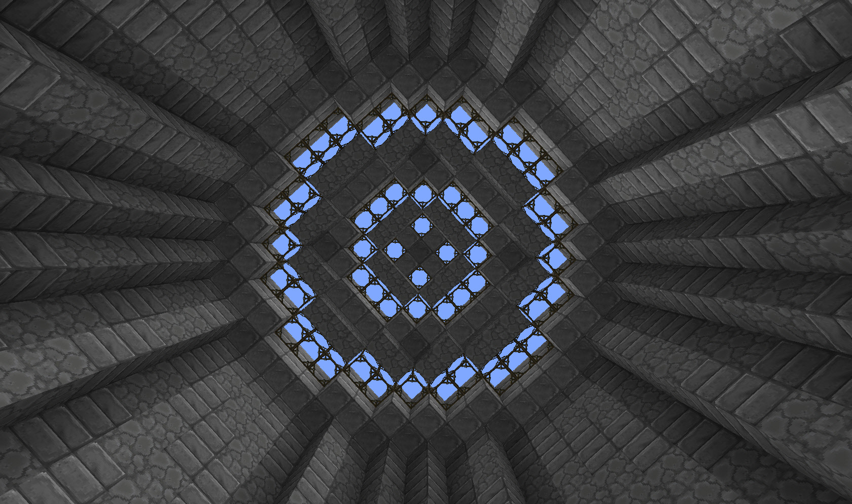 Grid mining gone artistic Minecraft Map