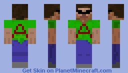 admin skin green Minecraft Skin
