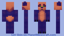Blue and Orange Panda Minecraft Skin