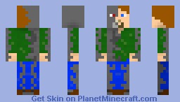 weird human half weird robot Minecraft Skin