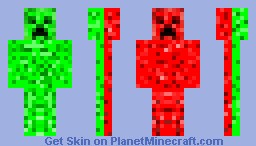 Double Sided Creeper Minecraft Skin