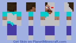half robot steve Minecraft Skin