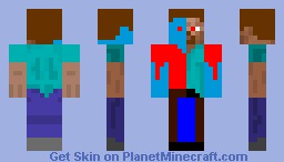 half steve half humanoid Minecraft Skin