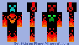 Lava Creeper Minecraft Skin