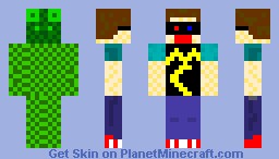 Half man Half creeper Minecraft Skin