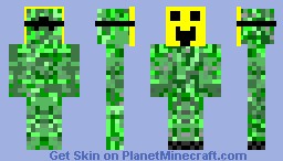 "happy" creeper Minecraft Skin