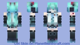 Blur Hatsune Miku Minecraft Skin