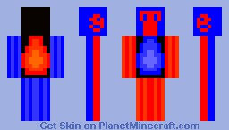 fire and ice Minecraft Skin