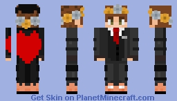 Heart King Running Minecraft Skin