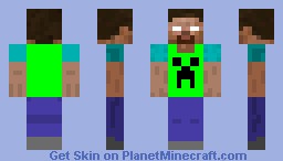 herobrine creeper fan Minecraft Skin