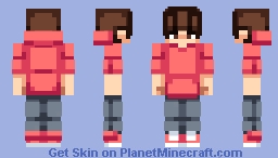 Red Hoodie Boy (Hive Styled) Minecraft Skin