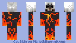 Hooded Flaming Skull Minecraft Skin