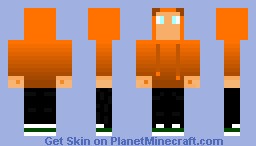orange furry hoodie Minecraft Skin