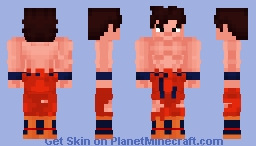 Son Goku Kaiokenx3 Damaged Gi Minecraft Skin