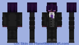 Human Enderman in a suit Minecraft Skin