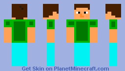 Human with green shirt Minecraft Skin