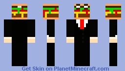 Burger in a Suit Minecraft Skin
