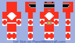 Red Power Ranger Minecraft Skin