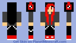 Red Head Emo Girl Minecraft Skin