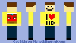 I Heart/Love PauseUnpause Minecraft Skin