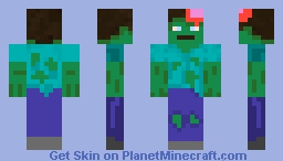 Zombie Steve Minecraft Skin
