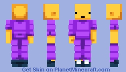 Purple clothed guy with silly face (hive style) (: Minecraft Skin
