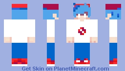 Scared BoyFriend (Mario Madness V2) Minecraft Skin