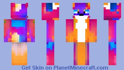 Rainbow foxy Minecraft Skin