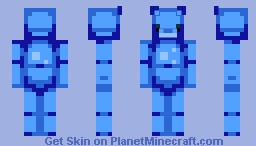 Blue gummy bear (hive style) (: Minecraft Skin