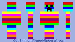 rainbow creeper Minecraft Skin