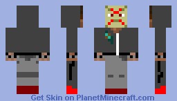 Grey Hoodie + Jason Mask Minecraft Skin