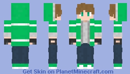 Green gamer boy Minecraft Skin